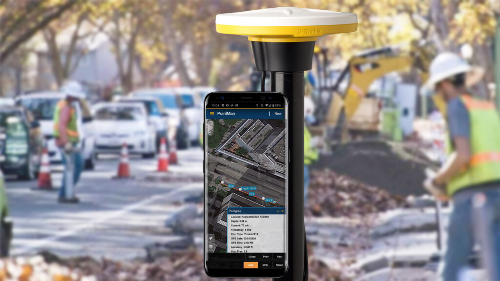 PointMan mobile app integration with Trimble GPS/GNSS